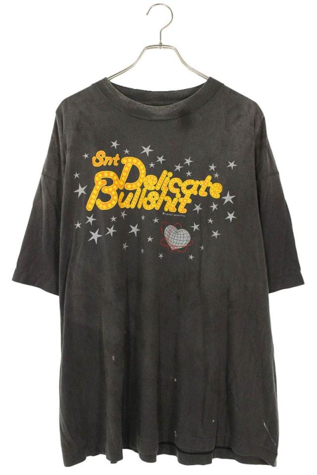 セントマイケル サイズ:XXL  25SS  SM-HR8-0000-003 DELICATE BULLSHITプリントTシャツ 中古 SB01