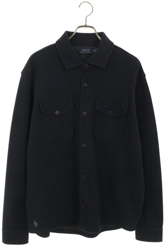 ポロラルフローレン サイズ:L ポニー刺繍コットンポリ長袖シャツ 中古 BS99