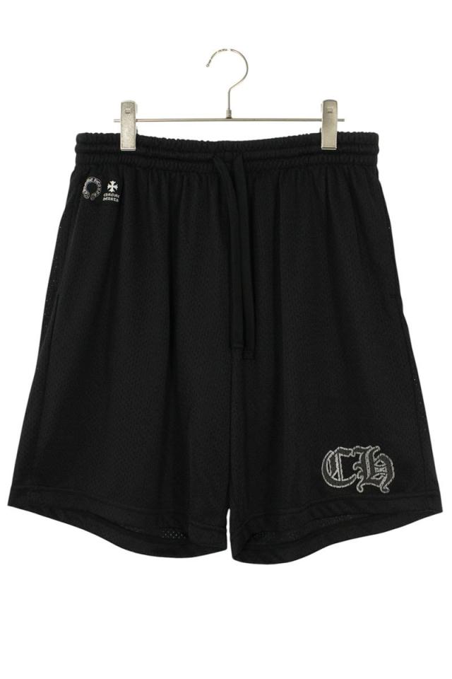 クロムハーツ サイズ:XL  MESH VARSITY SHORTS CHプリントメッシュハーフパンツ 中古 SJ02
