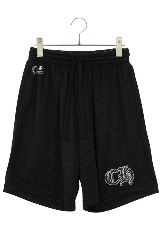 クロムハーツ サイズ:S  MESH VARSITY SHORTS CHプリントメッシュハーフパンツ 中古 SJ02