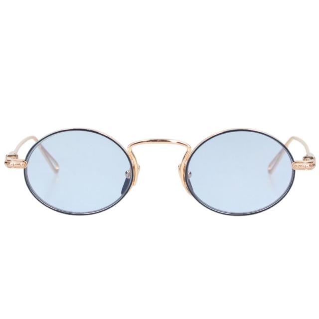 クロムハーツ サイズ:48□23-151 CLAPPER オーバルフレームゴールドサングラス 中古 GZ11