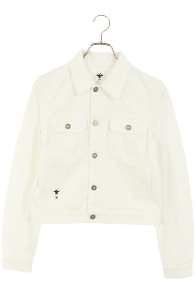 クリスチャンディオール サイズ:38  412V11A3075 BEE刺繍ドラゴンプリントデニムジャケット 中古 BS99