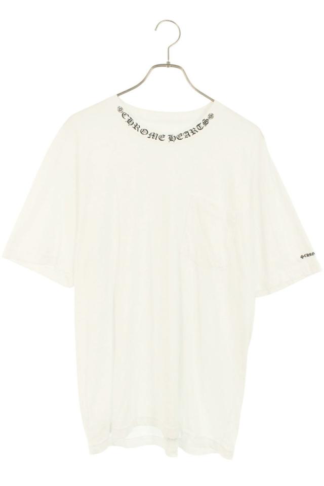 クロムハーツ サイズ:L  CH T-SHRT 1 ネックロゴプリントTシャツ 中古 SJ02
