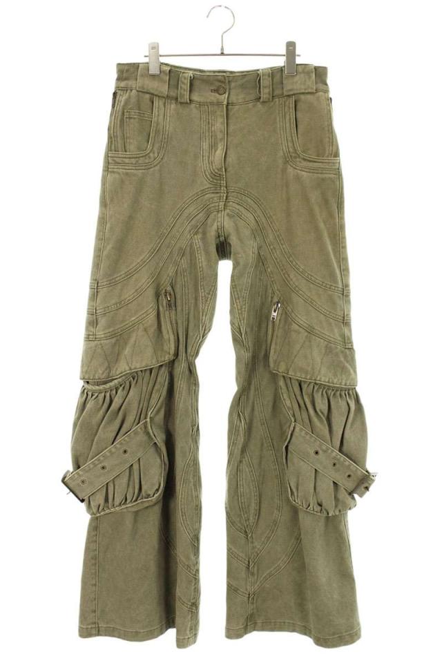 ノーフェイスストゥディオス サイズ:S WAVE CARGO ルーズフィットウェーブカーゴデニムパンツ 中古 SB01