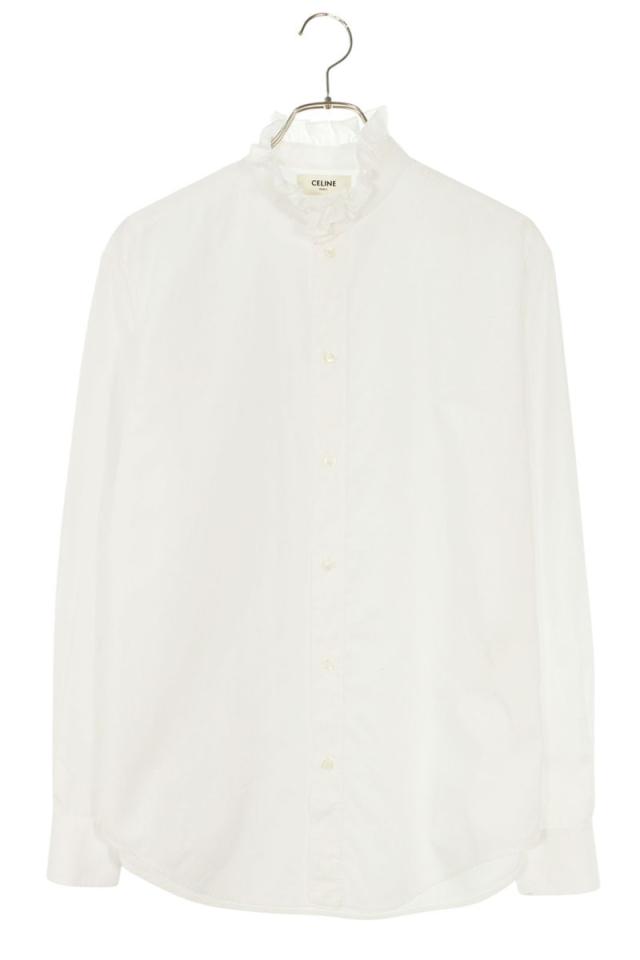 セリーヌ サイズ:38 2C661091F ピータンパンカラーフリル長袖シャツ 中古 BS55