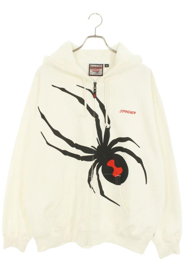 シュプリーム サイズ:XL  24AW  Spyder Zip Up Hooded Sweatshirt スパイダージップアップパーカー 中古 OM10