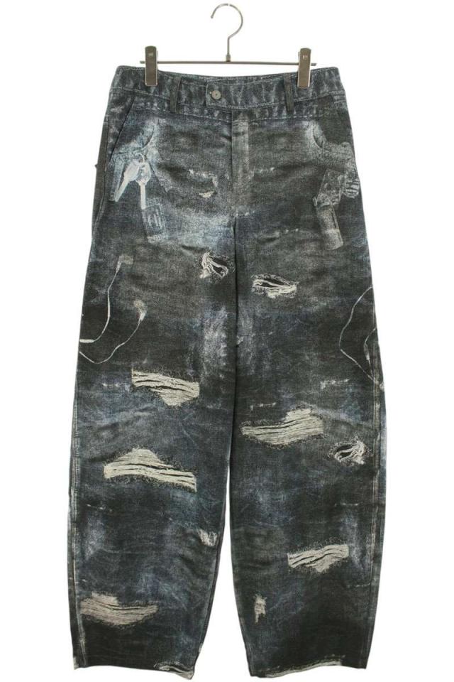 エモーショナルワールド サイズ:3  25SS  X-Ray Scanned Printed 転写プリントバギーデニムパンツ 中古 BS99
