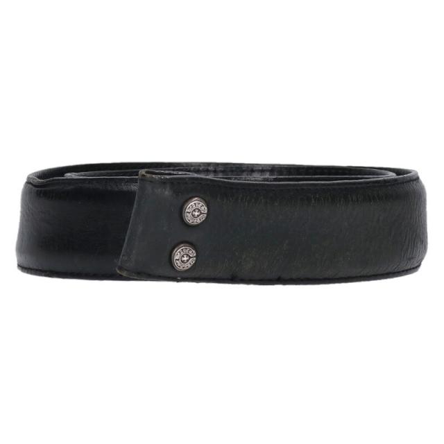 クロムハーツ サイズ:30  1.5 STRAP 1.5inchスクロールレーベルリベッツ  レザーベルト 中古 SJ02