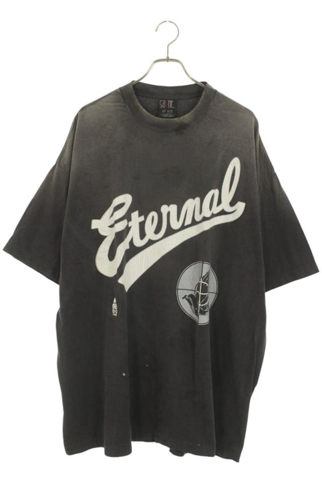 セントマイケル  フィアオブゴッド サイズ:ONE SIZE  SM-HR8-0000-C01 ヴィンテージ加工EternalTシャツ 中古 SB01