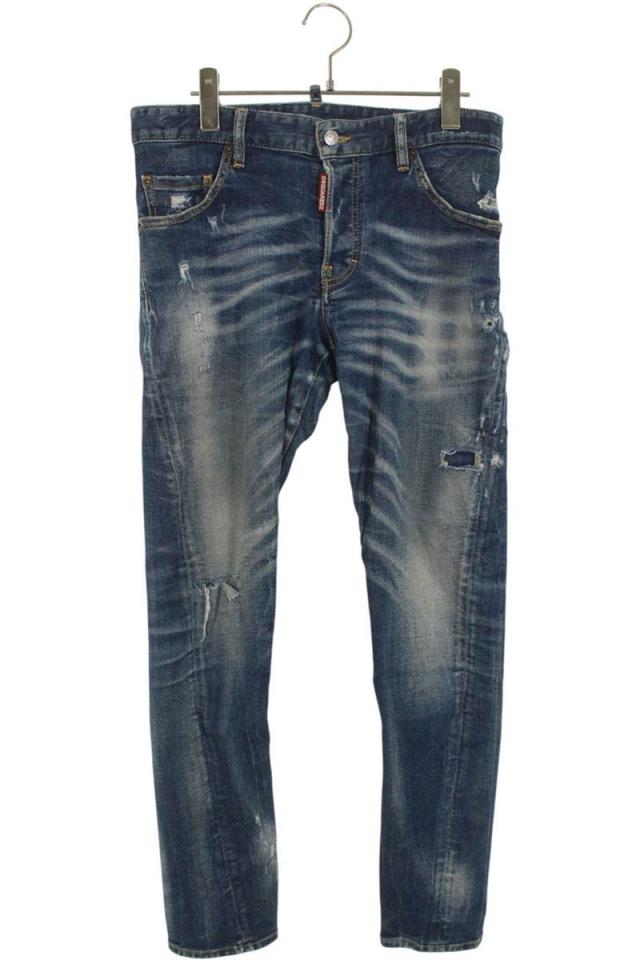 ディースクエアード サイズ:44  S71LB0940 ダメージリペア加工スキニーデニムパンツ 中古 BS99