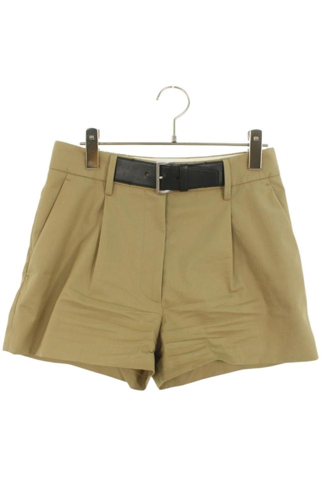 プラダ サイズ:36  P275GK S222 14ZG レザーベルト付き ロゴプレートショートパンツ 中古 BS99