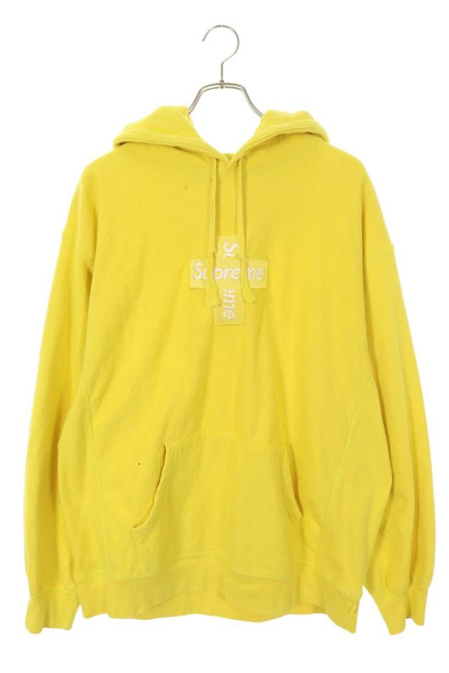 シュプリーム サイズ:XL  Cross Box Logo Hooded Sweatshirt クロスボックスロゴフーデッドスウェットシャツパーカー 中古 OM10