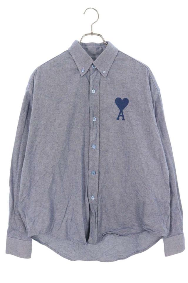 アミアレクサンドルマテュッシ サイズ:37  USH124.418 ハートロゴ刺繍長袖シャツ 中古 BS99