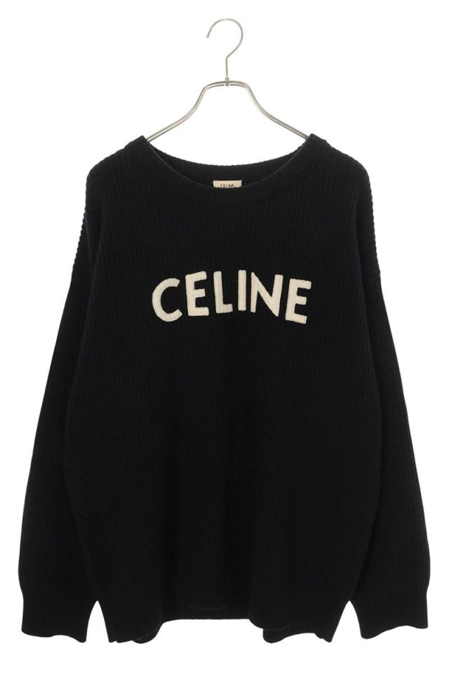 セリーヌ サイズ:S  21AW  2A19R423P ロゴワッペンオーバーサイズニット 中古 OM10