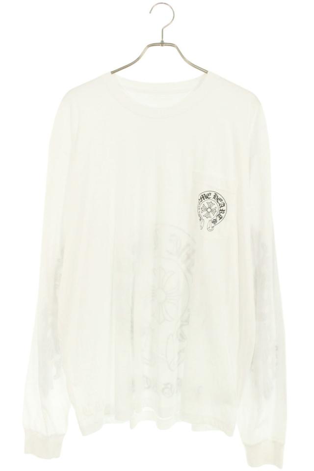 クロムハーツ サイズ:XXL  CH L S LTD 香港限定バックホースシュープリント長袖カットソー 中古 SJ02