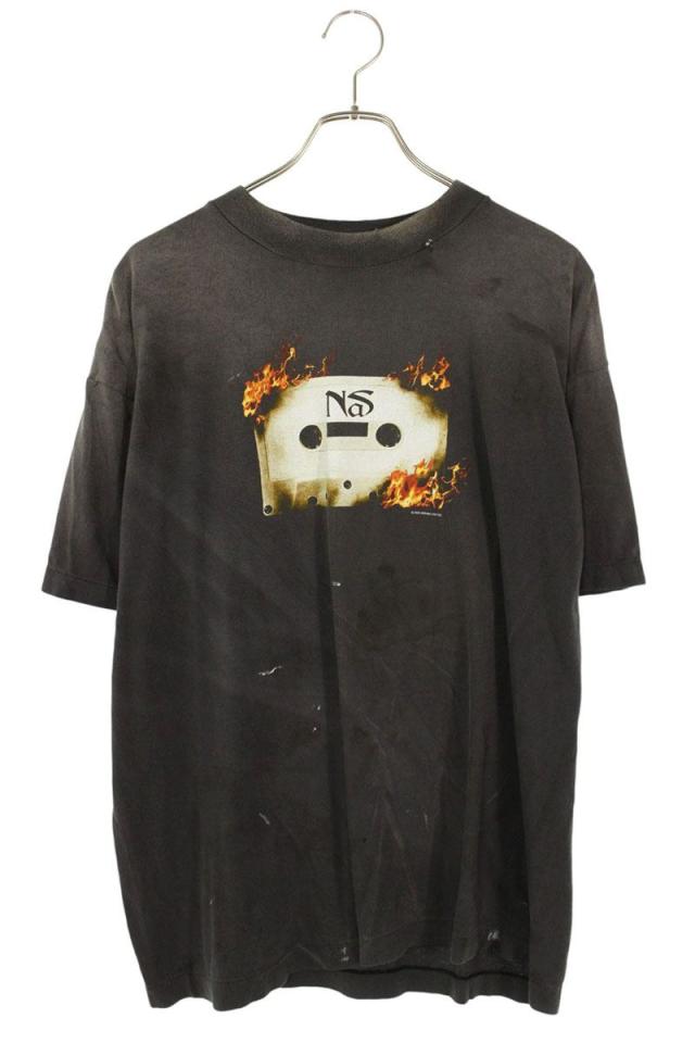 セントマイケル サイズ:M  25AW  SM-HR1-0000-C20 カセットフレイムTシャツ 中古 SB01