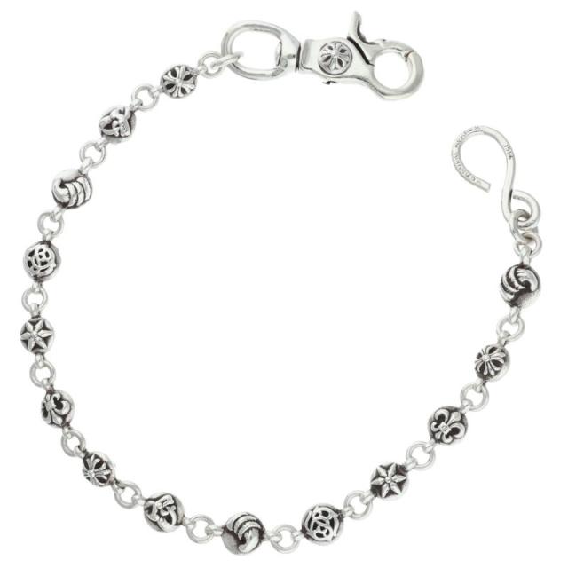 クロムハーツ サイズ:ショート  2MULTIBALL SHORT-S 1クリップショート#2マルチボール シルバーウォレットチェーン 中古 OS06