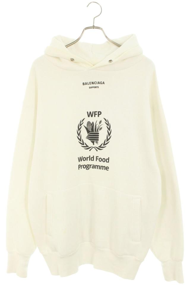 バレンシアガ サイズ:XXS  541870 TCV34 WFPロゴプリントプルオーバーパーカー 中古 BS99