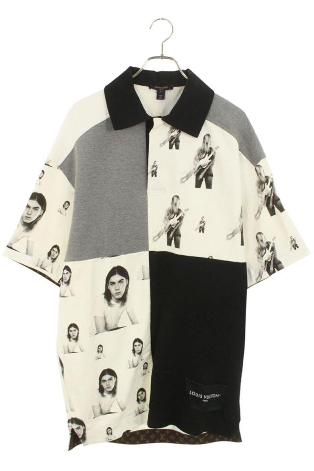 ルイヴィトン サイズ:S  22AW  RW222B TM7 FNJD70 デヴィッド・シムズフォトプリントオーバーサイズ半袖ポロシャツ 中古 SB01