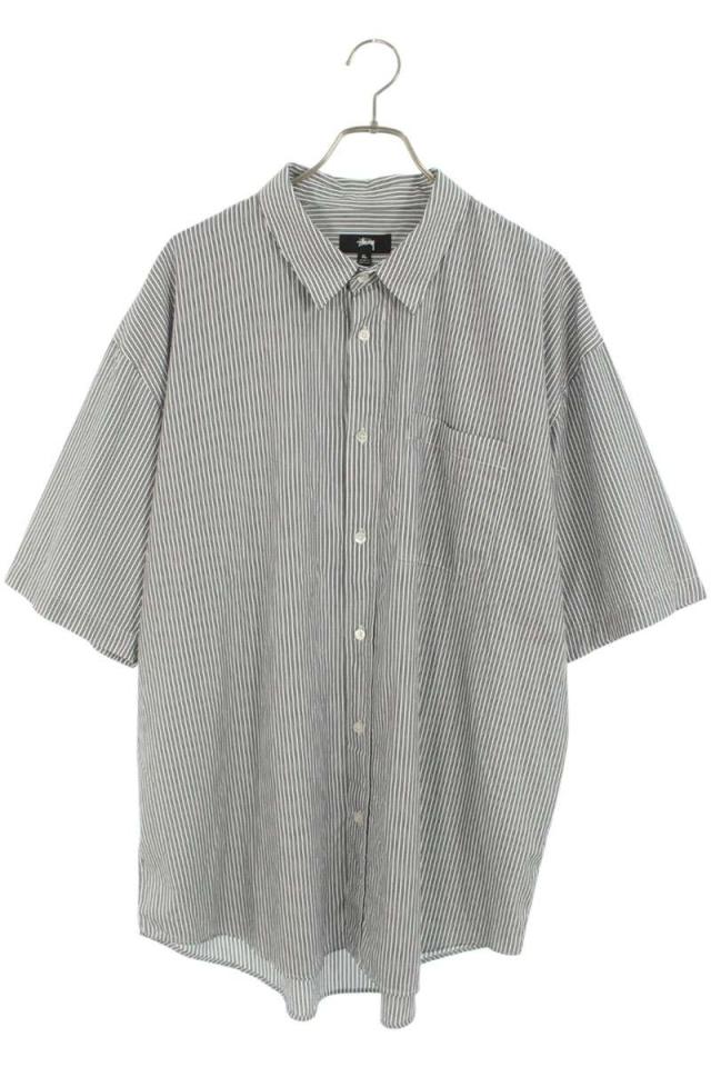 ステューシー サイズ:XL  1110329 BOXY SS SHIRT 8 BALL STRIPE 8ボールストライプ半袖シャツ 中古 FK04