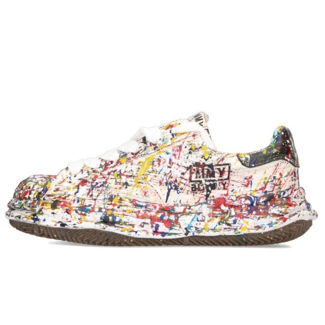 ミハラヤスヒロ サイズ:39  A14FW738 スパッタリングペイントキャンバススニーカー 中古 SB01