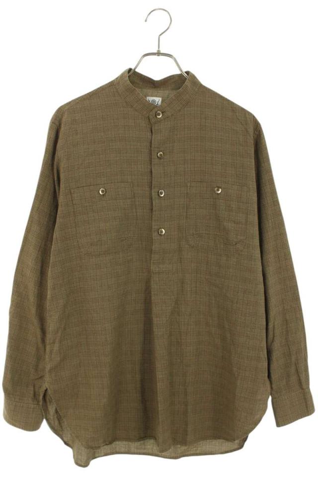 サウス2ウェスト8 サイズ:S  OT528 スタンドカラーチェック柄長袖シャツ 中古 BS99