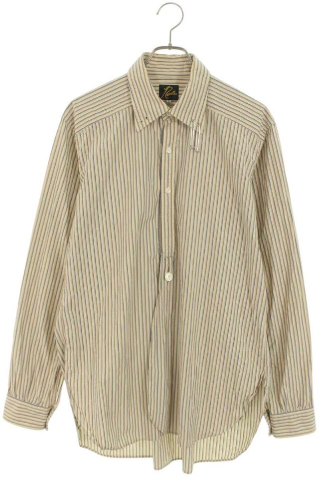 ニードルス サイズ:S  IN164 ピン装飾ストライプ長袖シャツ 中古 BS99