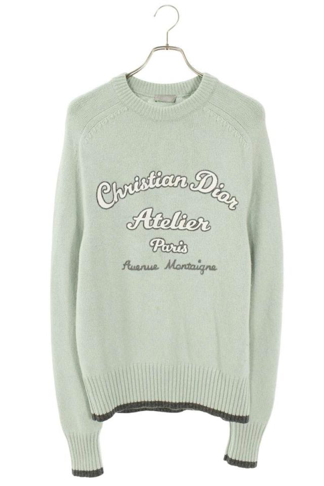 ディオール サイズ:S 213M640AT298 アトリエ刺繍クルーネックニット 中古 OM10