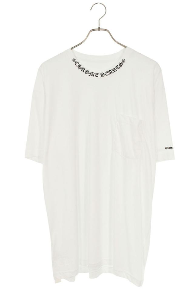 クロムハーツ サイズ:XL  CH T-SHRT 1 ネックロゴTシャツ 中古 OS06