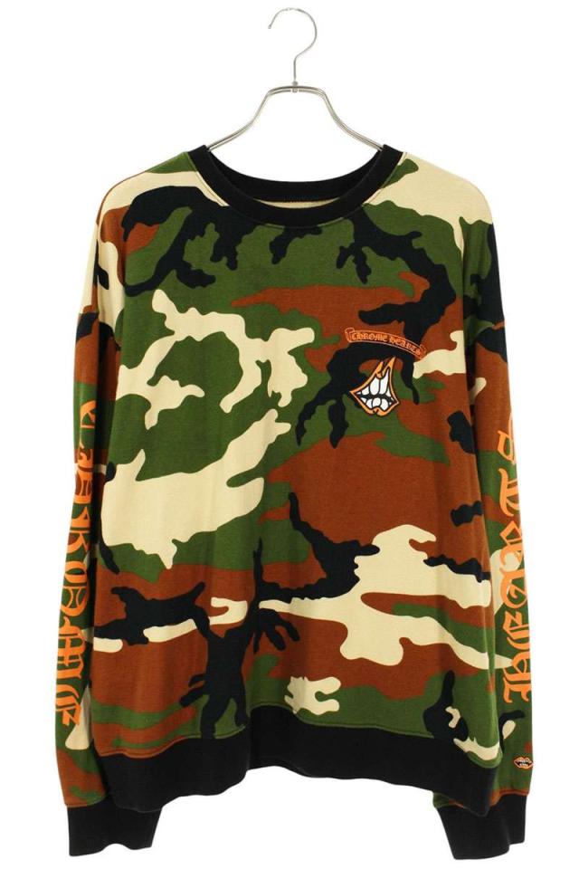クロムハーツ サイズ:XXL PPO CAUTION SWTSHRT MATTY BOYプリントカモフラ柄スウェット 中古 OK15