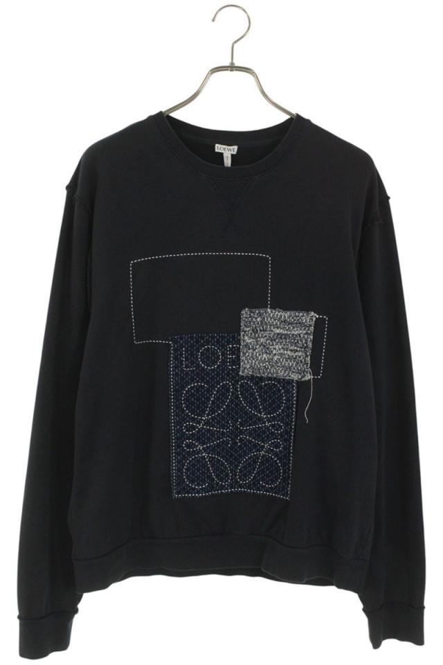 ロエベ サイズ:M パッチワークアナグラムクルーネックスウェット 中古 OM10