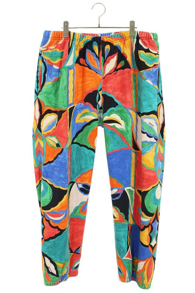 シュプリーム サイズ:L Emilio Pucci Sweatpant 総柄スウェットロングパンツ 中古 BS55