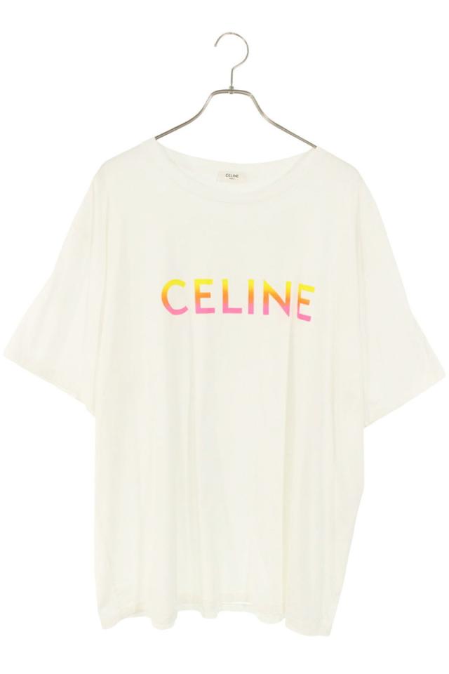 セリーヌ サイズ:XXL  2X10B671Q グラデーションロゴルーズフィットTシャツ 中古 BS99