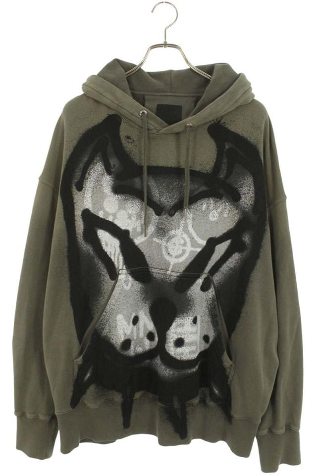 ジバンシィ サイズ:S  BMJ0DY3Y69 ドッグプリントプルオーバーパーカー 中古 OM10