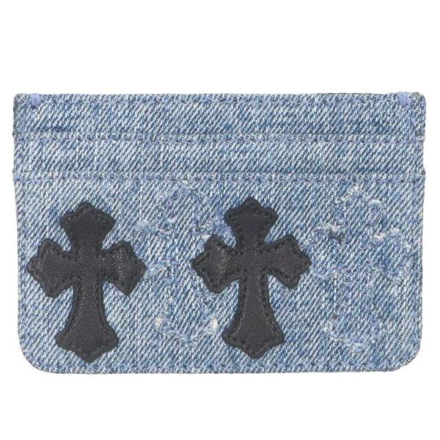 クロムハーツ   DOUBLE SIDE ダブルサイド クロスパッチデニムカードケース 中古 SJ02