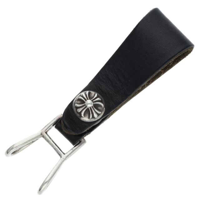クロムハーツ   BELT LOOP クロスボールボタンレザーベルトループ 中古 SJ02