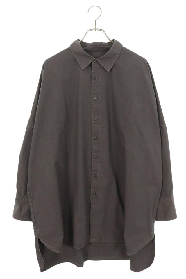 ケイシーケイシー サイズ:S 製品加工ペーパーコットンオーバーサイズ長袖シャツ 中古 BS99