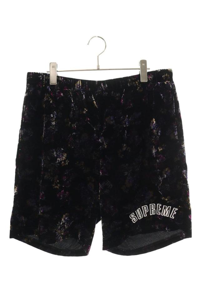 シュプリーム サイズ:M  19AW  Floral Velour Short フローラルベロアハーフパンツ 中古 SB01