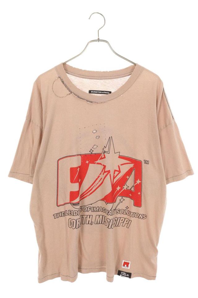 リヴィントンロイレビス サイズ:L  25SS  FOUNDING NARRATIVE TEE ダメージ加工Tシャツ 中古 BS99