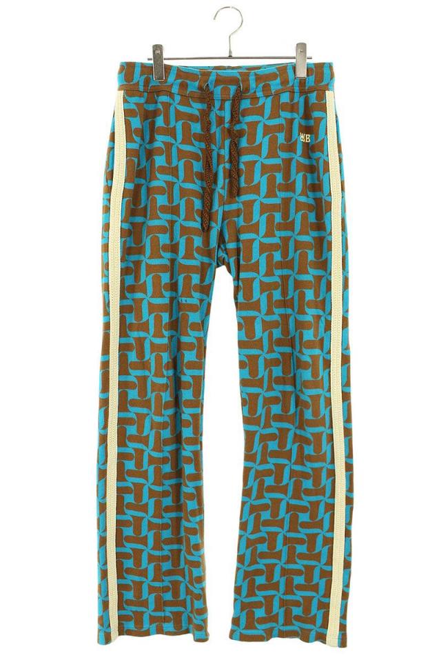 ウェールズボナー サイズ:4  Symphony track pants ロゴ総柄トラックロングパンツ 中古 BS99