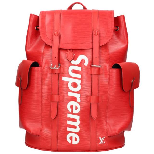 シュプリーム ルイヴィトン   17AW  LV Christopher Backpack エピレザークリストファーバックパック 中古 SB01