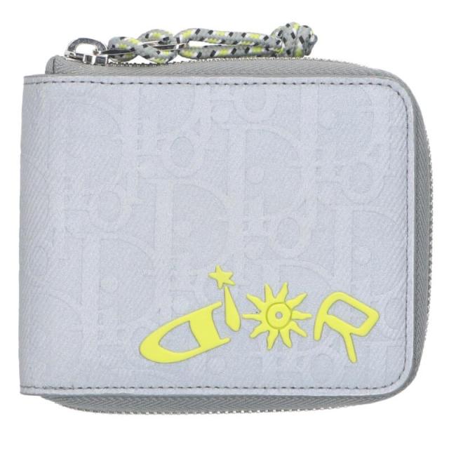 ディオール   2ESBC092LHR_H283 オブリーク リフレクターナイロンジップウォレット 中古 BS99