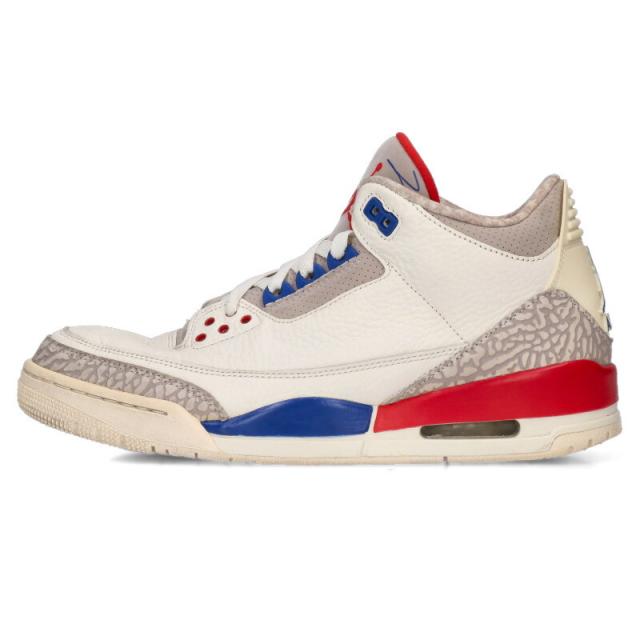 ナイキ サイズ:27cm  AIR JORDAN 3 RETRO INTERNATIONAL FLIGHT 136064-140 エアジョーダン3レトロインターナショナルフライトスニーカー 中古 BS99