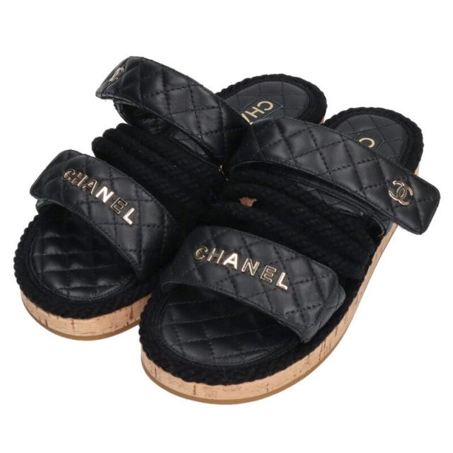 シャネル サイズ:37  G34603 スライドスリッパーサンダル 中古 BS99
