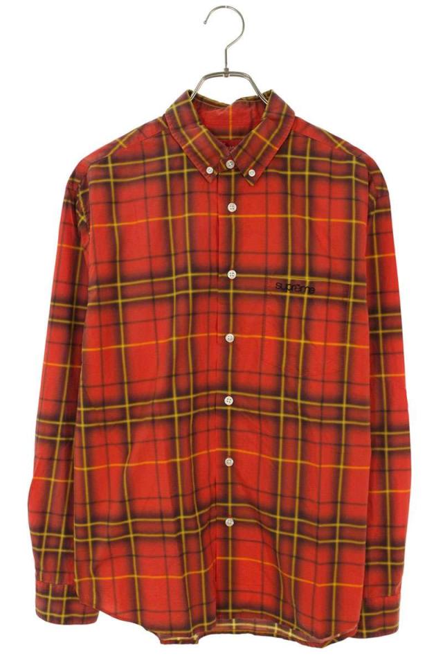 シュプリーム サイズ:S  21SS  Spray Tartan Shirt スプレータータンチェック長袖シャツ 中古 BS99