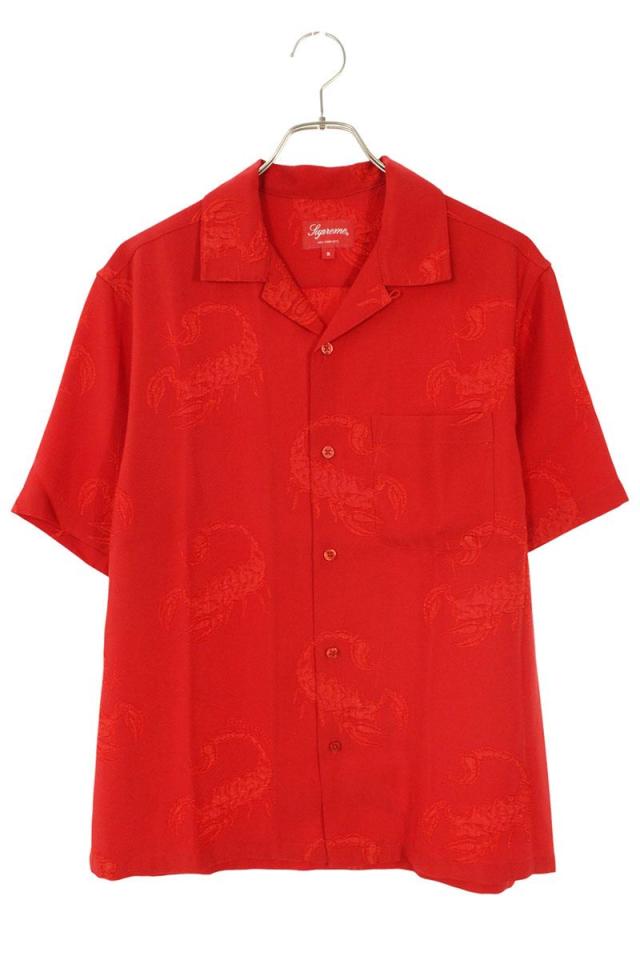 シュプリーム サイズ:S  21SS  Scorpion Jacquard S S Shirt スコーピオンジャカードオープンカラー半袖シャツ 中古 BS99