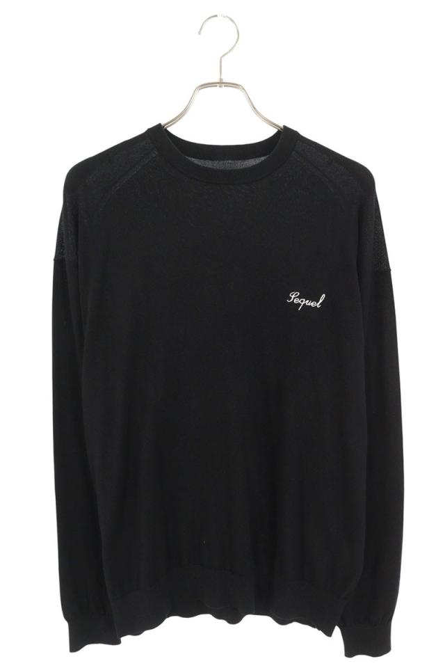 シークエル サイズ:L ロゴ刺繍ニット 中古 BS99