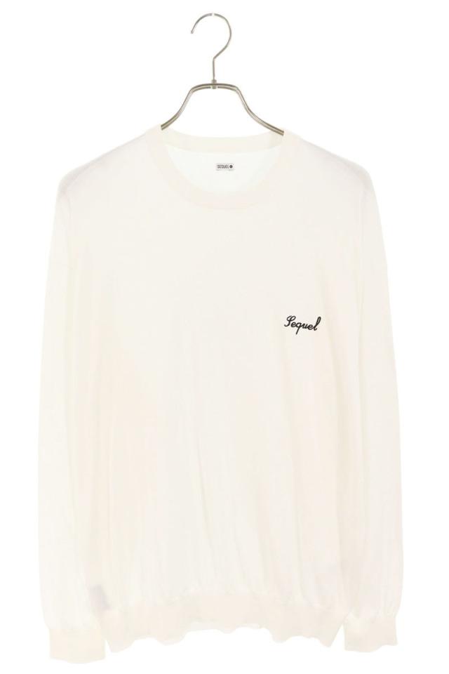 シークエル サイズ:L ロゴ刺繍ニット 中古 BS99