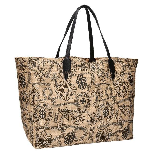 クロムハーツ   LARGE BEACHES BAG 総柄プリントビーチハンドバッグ 中古 SS07