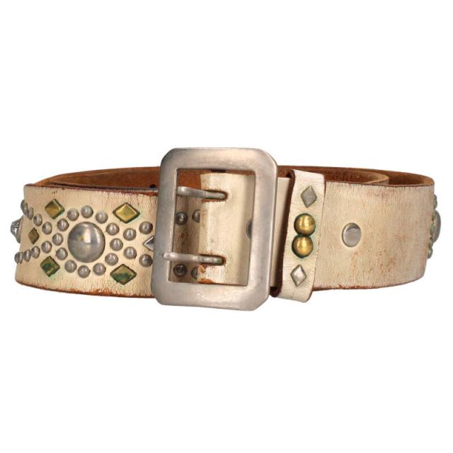 ウルフズヘッド  スタッズ装飾レザーベルト 中古 BS99